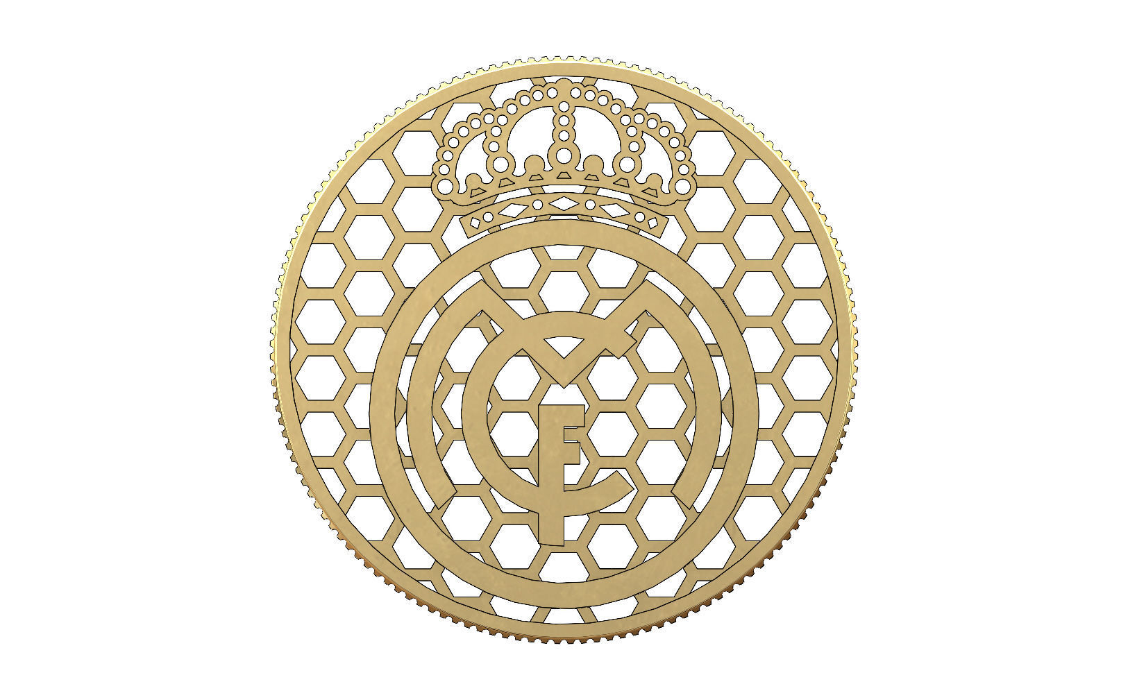 Real Madrid logo pendant and coin 3D model 3D printable | CGTrader