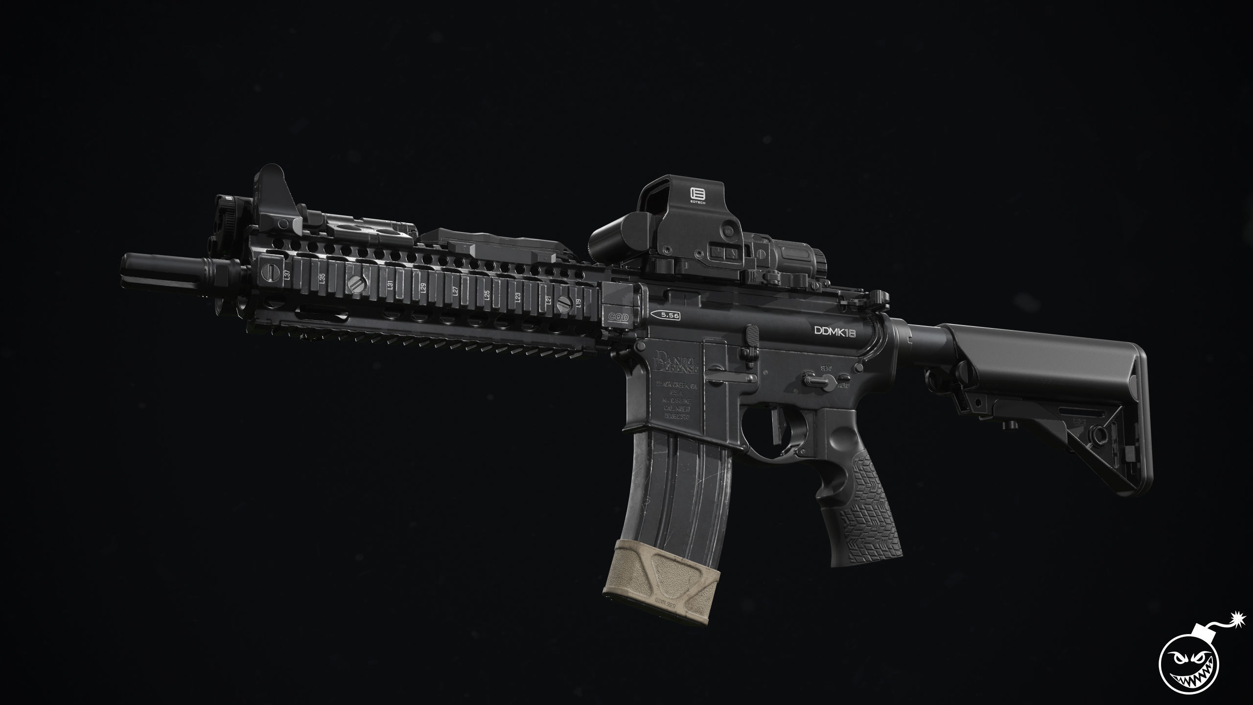 3D model Daniel Defense MK18 Painted VR / AR / low-poly | CGTrader