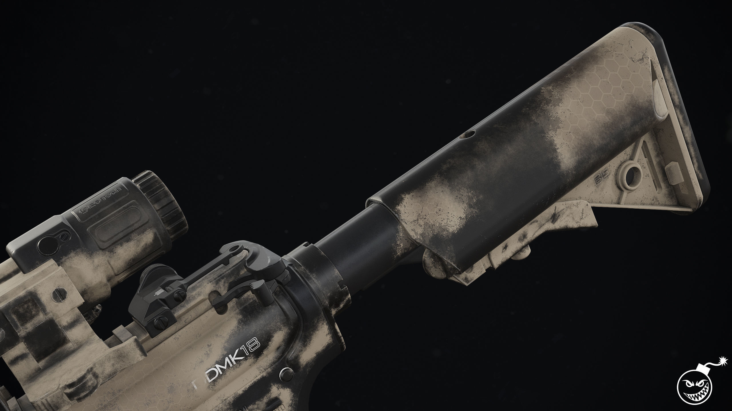 3D model Daniel Defense MK18 Painted VR / AR / low-poly | CGTrader