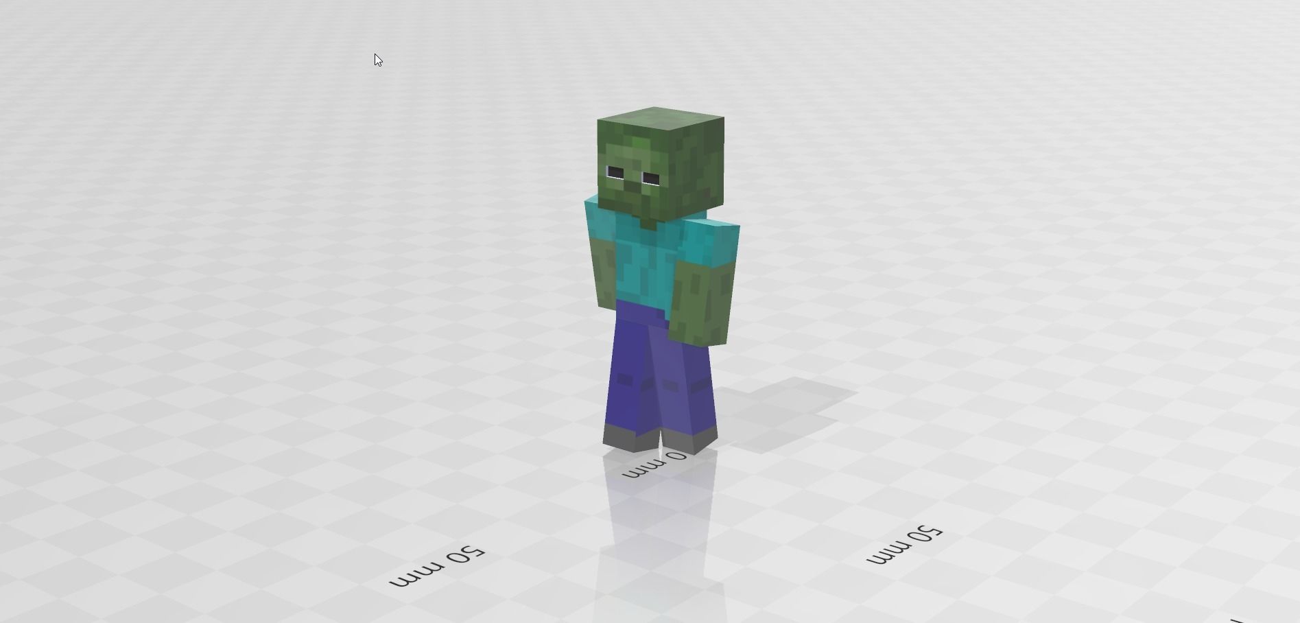 Zombie minecraft 3D model 3D printable | CGTrader