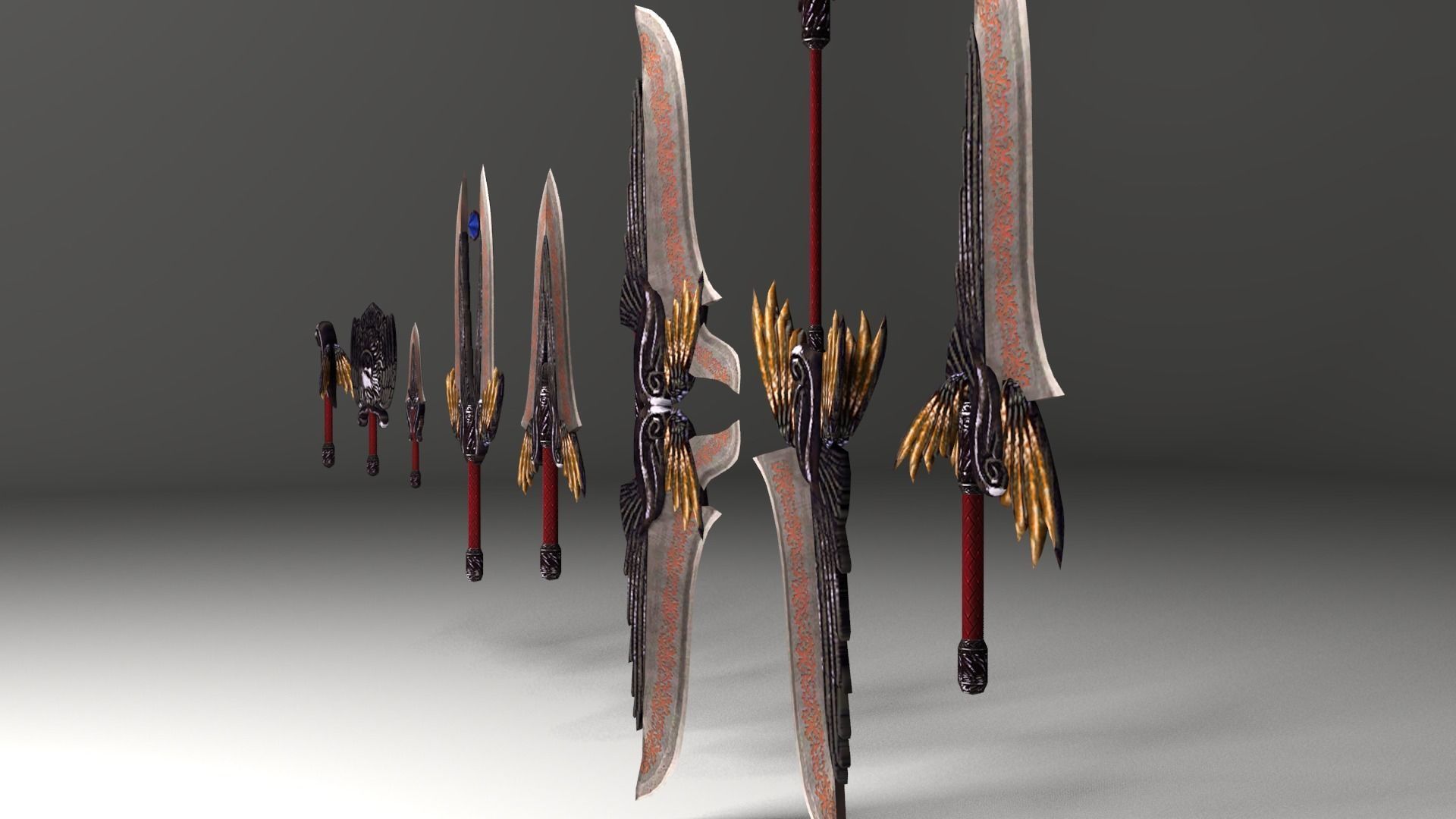 3D model Fantasy medieval weapons set VR / AR / low-poly | CGTrader