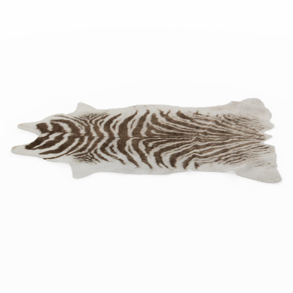 Zebra Gray Rug 3D model | CGTrader