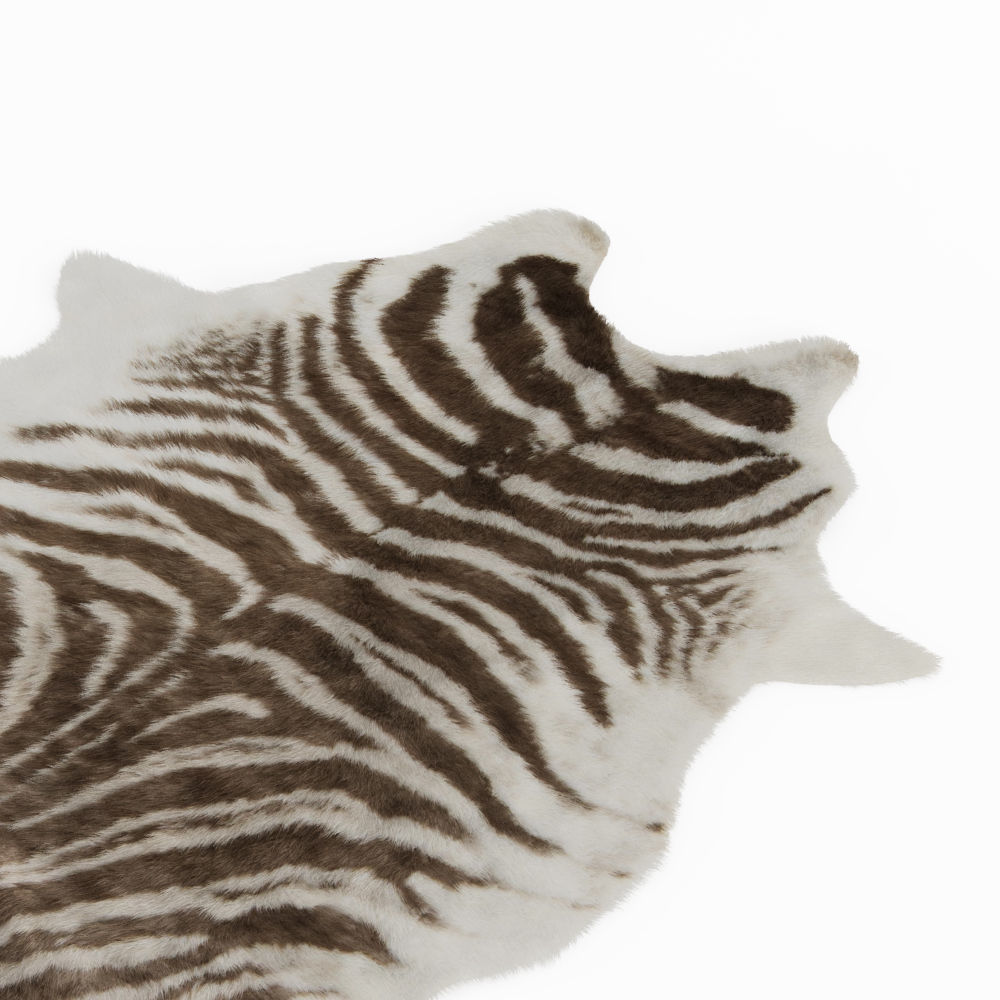 Zebra Gray Rug 3D model | CGTrader