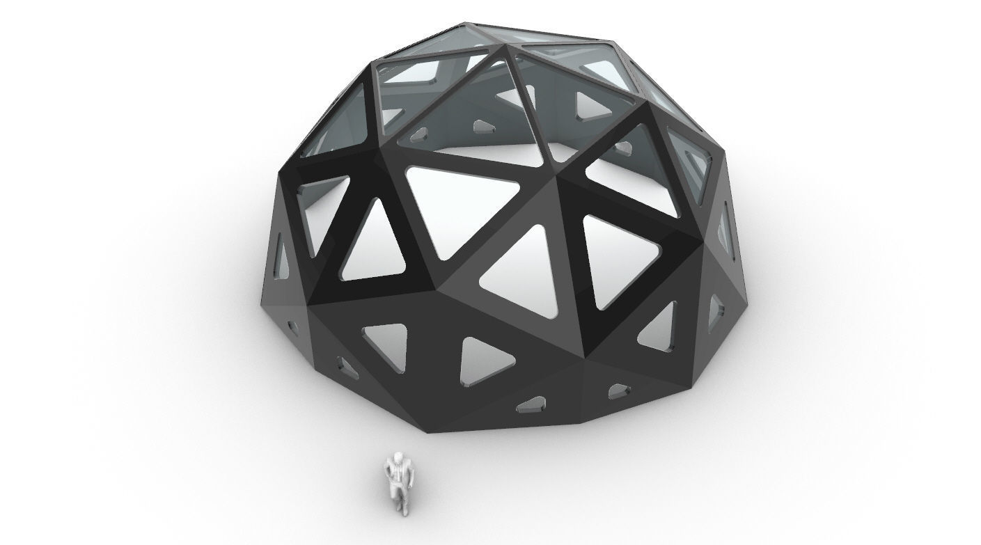 Geodesic Dome with Dynamic Perforations 3D model | CGTrader