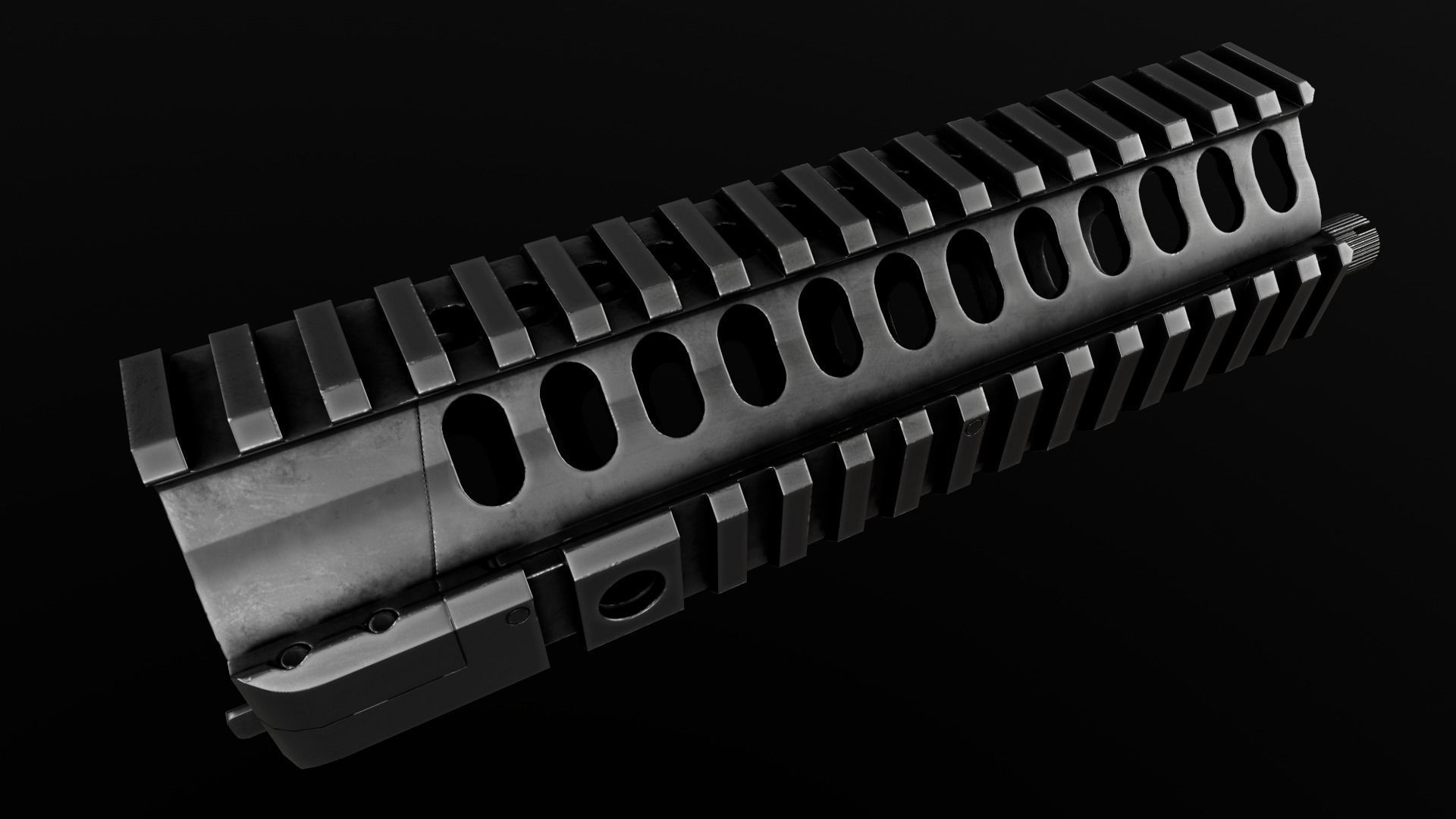 3D model LWRCI MKII-B Arm-R Rail AR15 handguard VR / AR / low-poly ...
