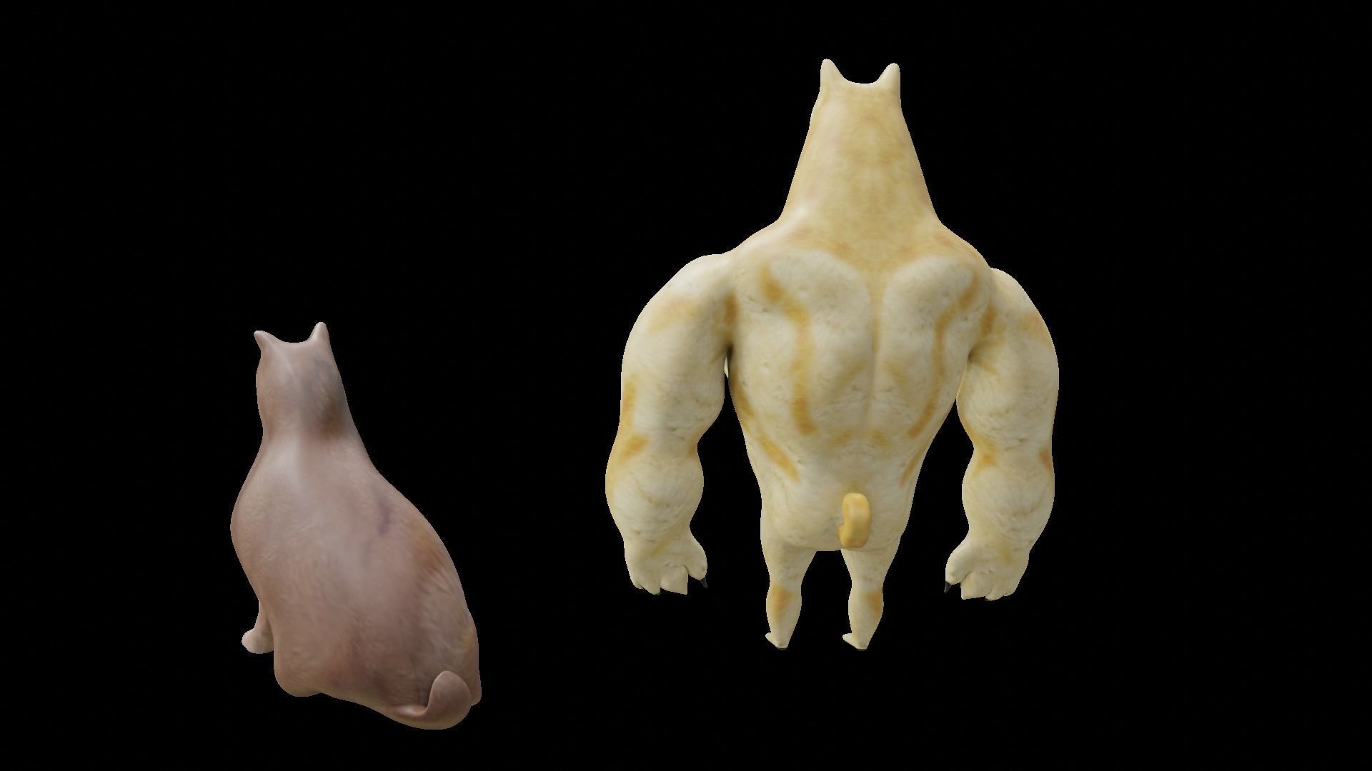 3D model Meme Swole DOGE VS CHEEMS VR / AR / low-poly | CGTrader