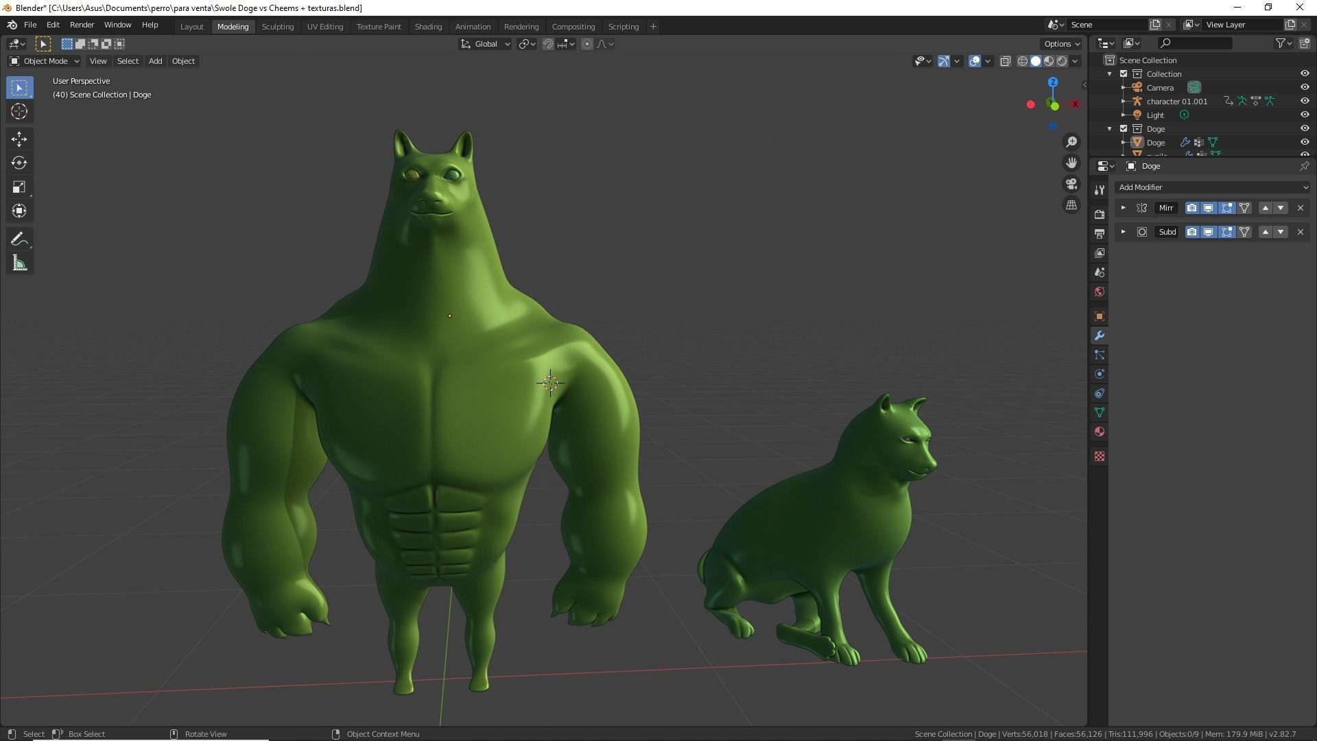 3D model Meme Swole DOGE VS CHEEMS VR / AR / low-poly | CGTrader