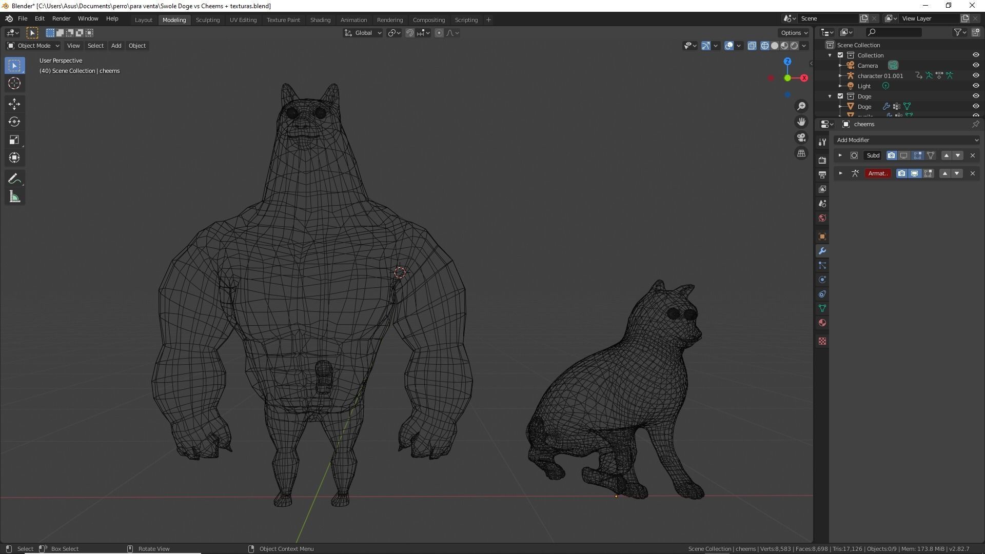 3D model Meme Swole DOGE VS CHEEMS VR / AR / low-poly | CGTrader