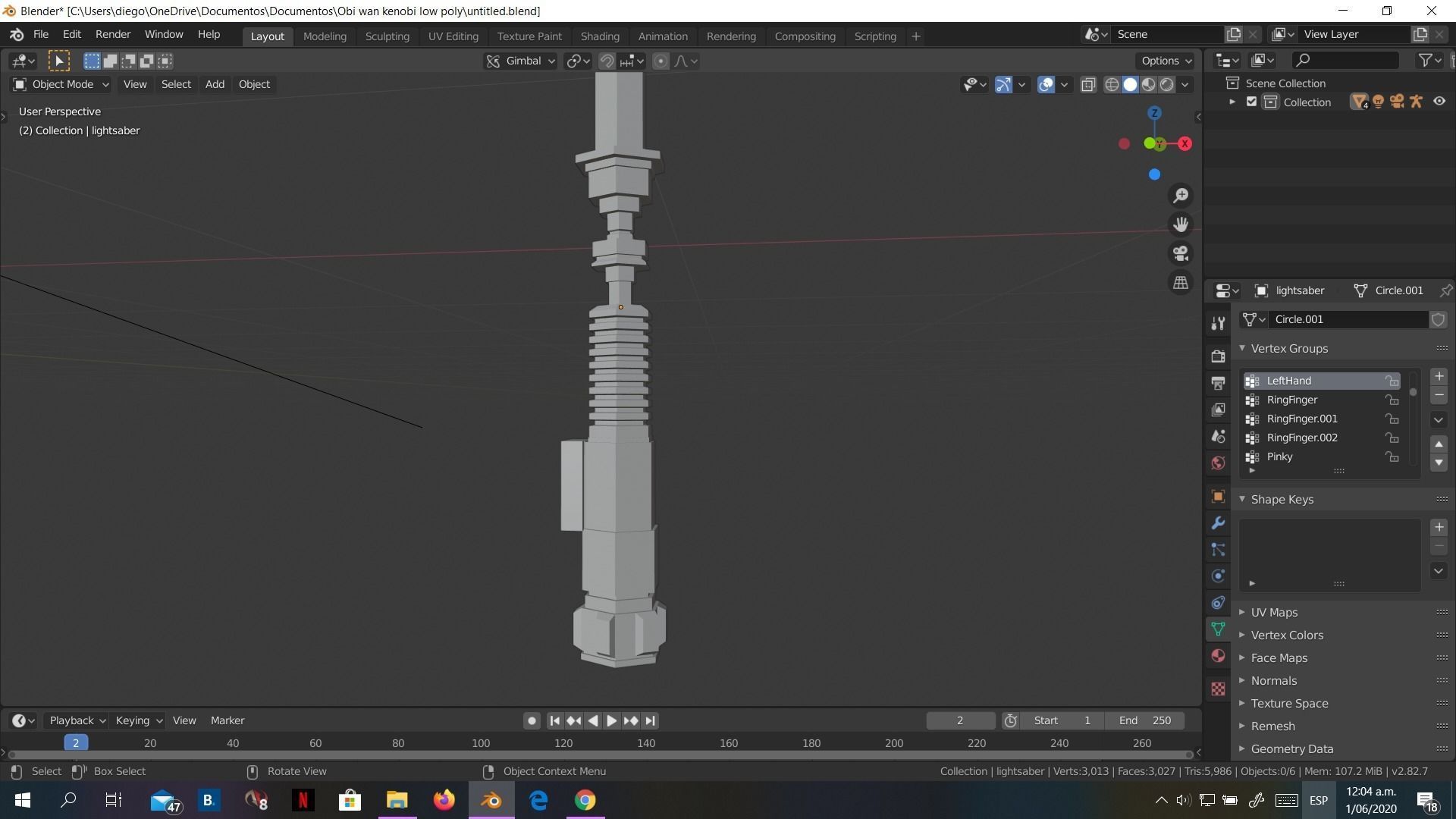 3D model Low-Poly Star Wars Lightsaber 3D model Low Poly laser weapon ...