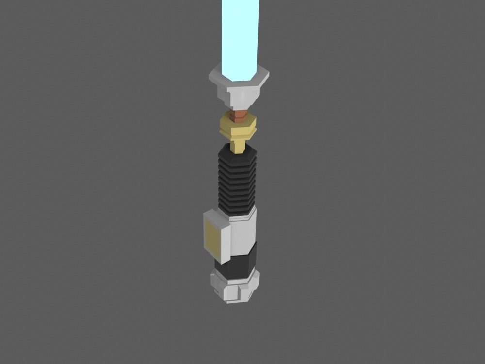 3D model Low-Poly Star Wars Lightsaber 3D model Low Poly laser weapon ...