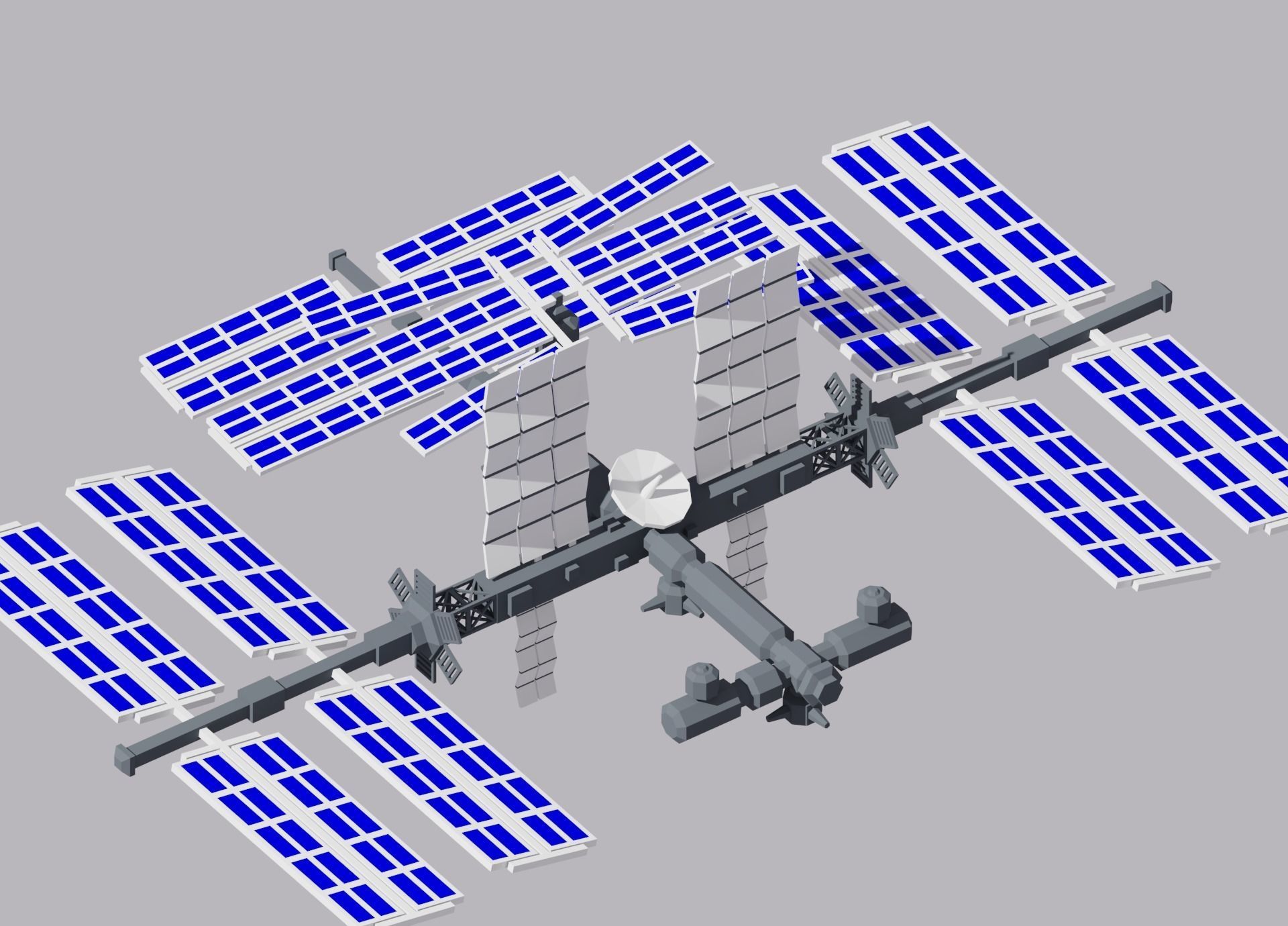 3D model Cartoon Simple Space Station VR / AR / low-poly | CGTrader