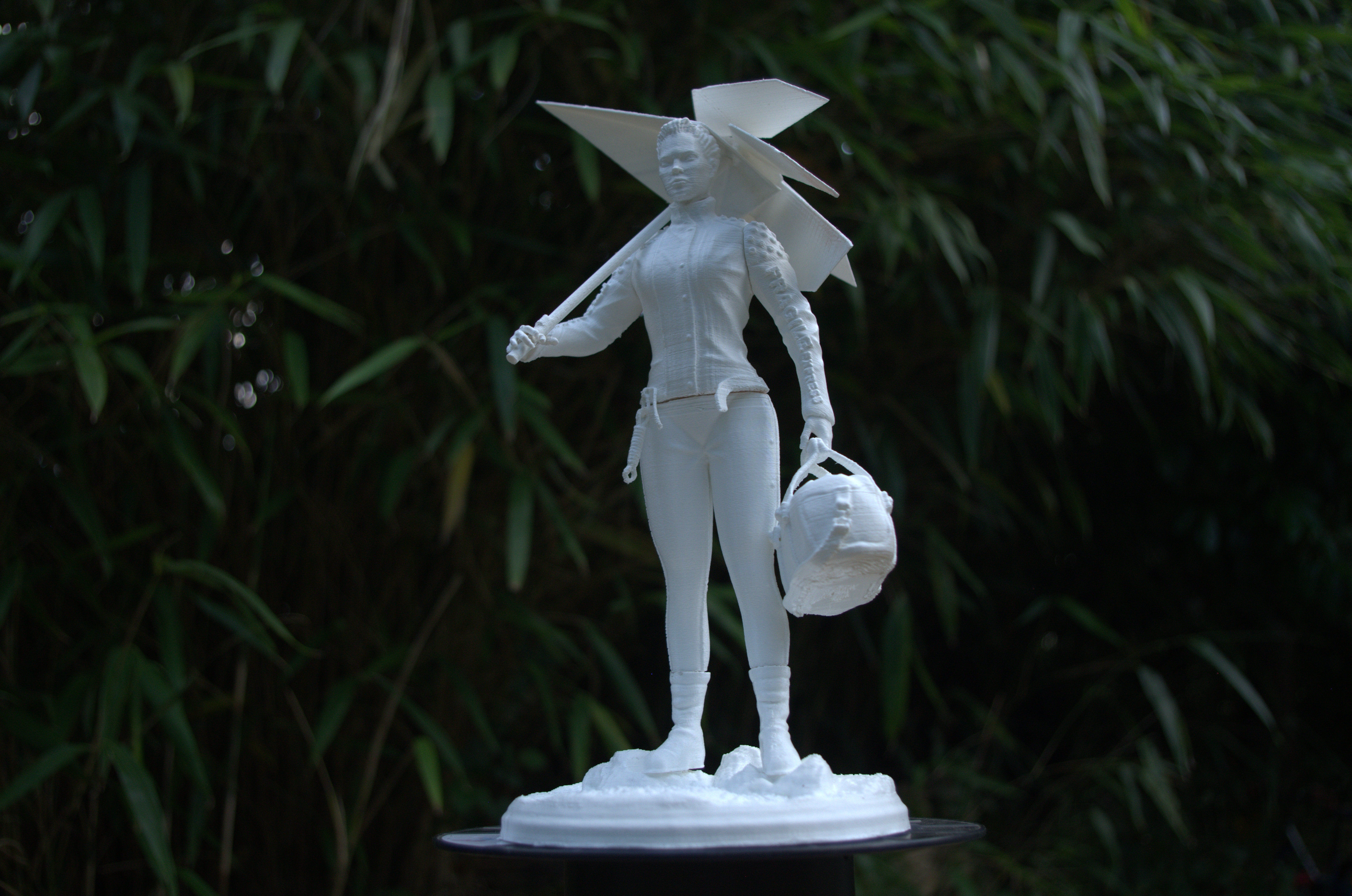 FRAGILE sculpture of woman holding umbrella 3D model 3D printable ...