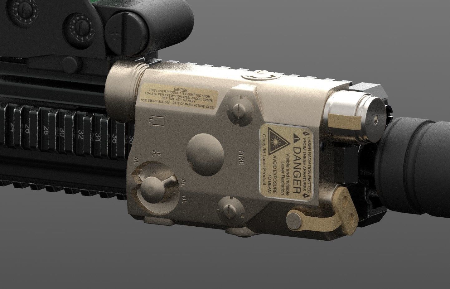Gun Assault Rifle HK 416 3D model | CGTrader