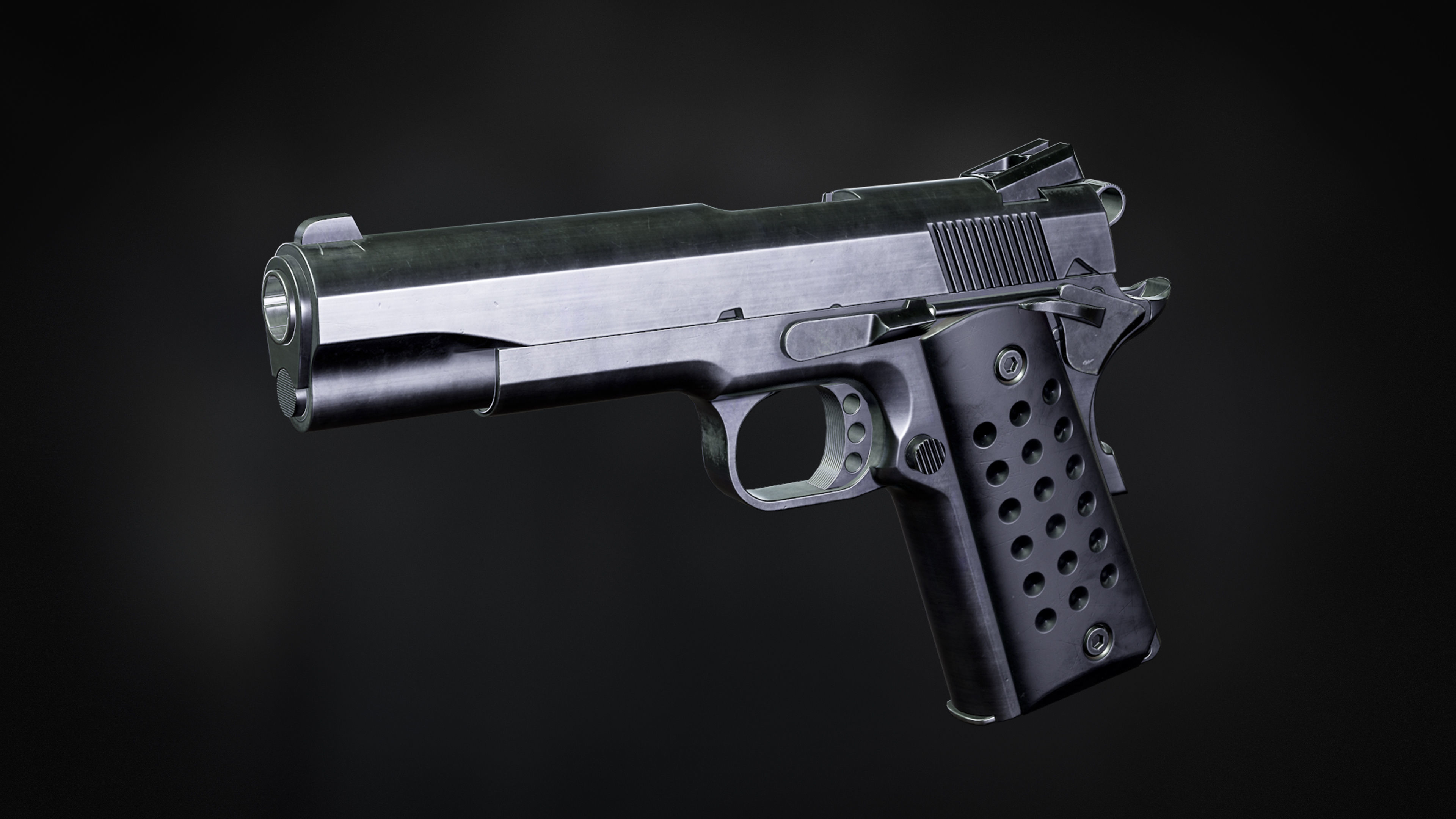 3D model Colt 1911 low-poly Game ready 3d model and textures VR / AR ...
