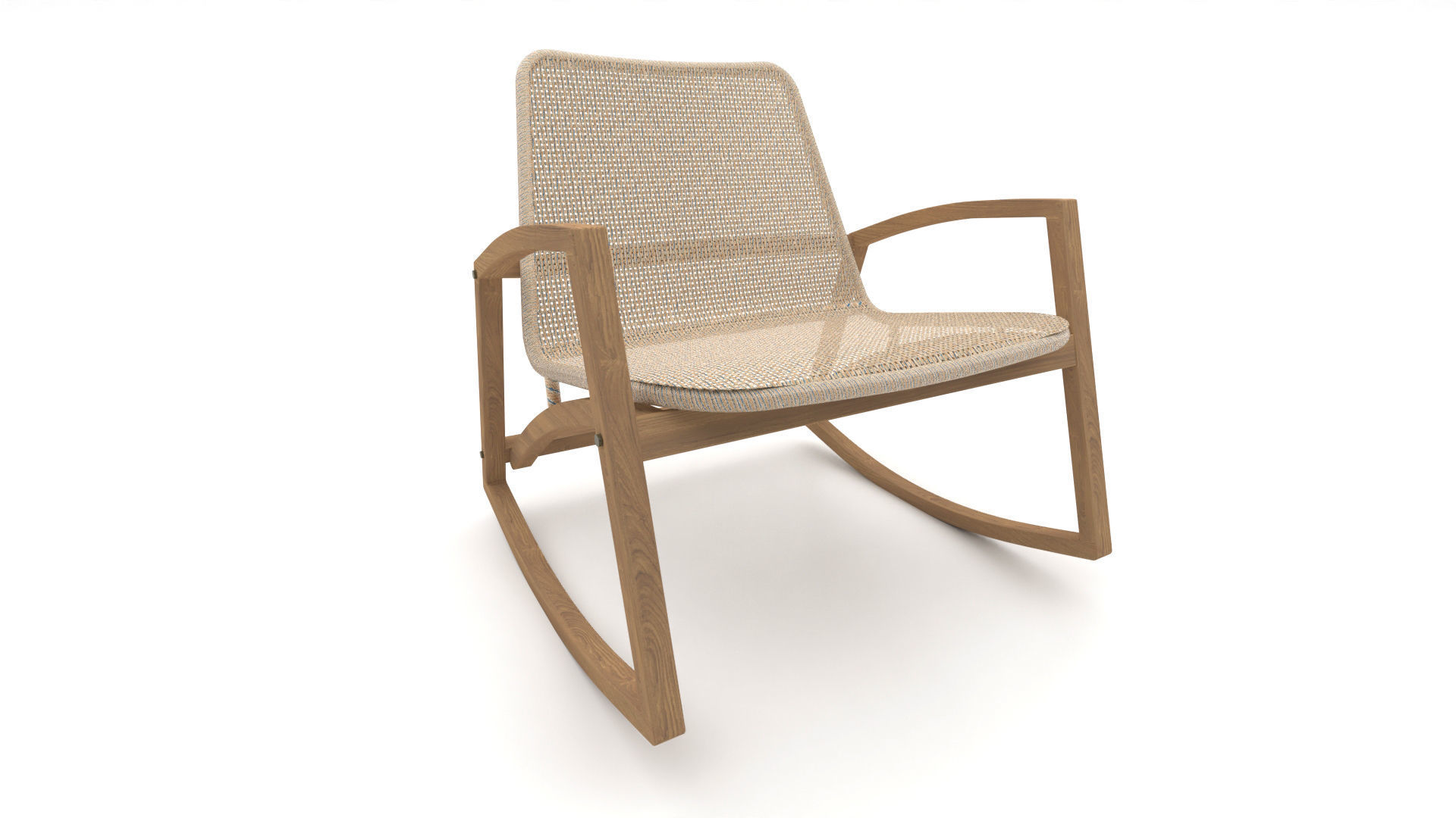 Wicker chair rocking chair free VR / AR / low-poly 3D model | CGTrader