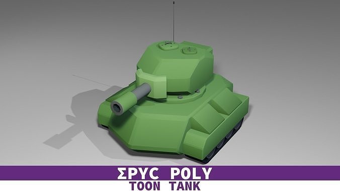 EPIC POLY - Toon Tank Free free VR / AR / low-poly 3D model | CGTrader