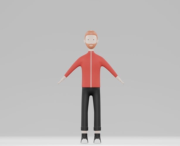 Cartoon Character Man 3D model 3D model | CGTrader