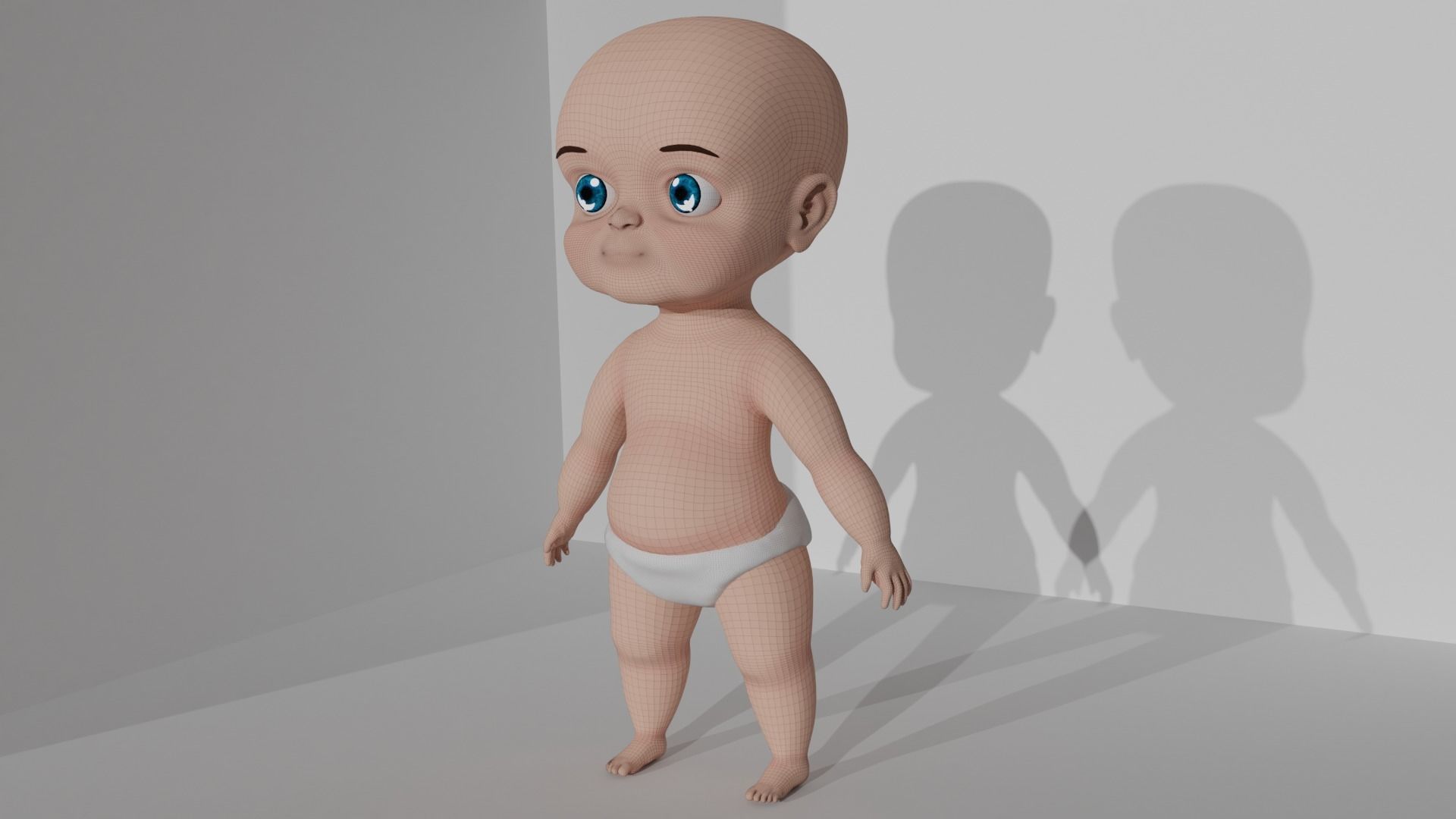 baby character 3D model | CGTrader