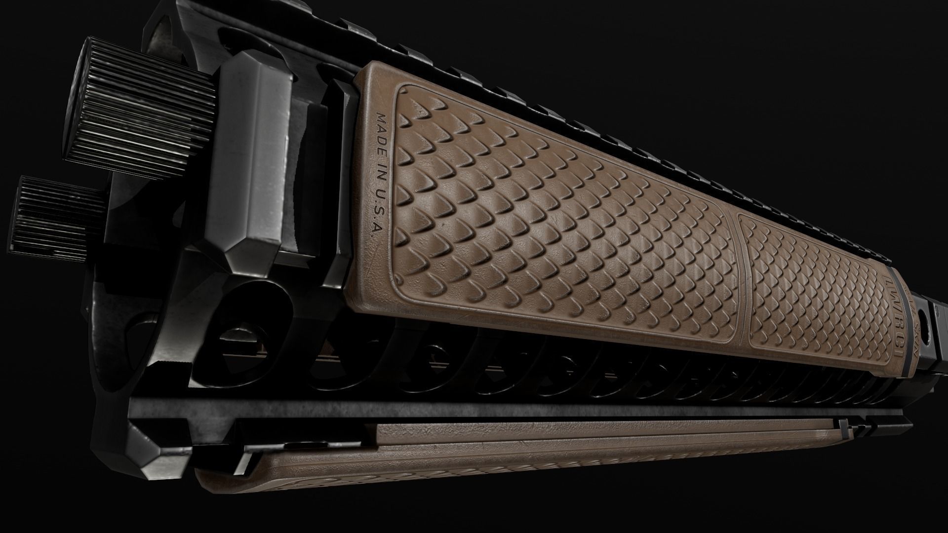 3D model LWRCI RailSkin Picatinny Handguard Grip Panel VR / AR / low ...