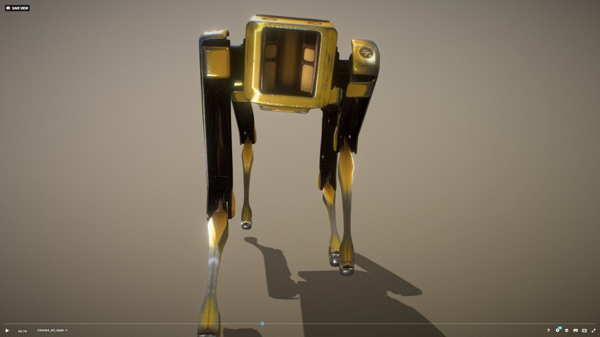 3D model Robot Dog Rigged and animation walk VR / AR / low-poly | CGTrader