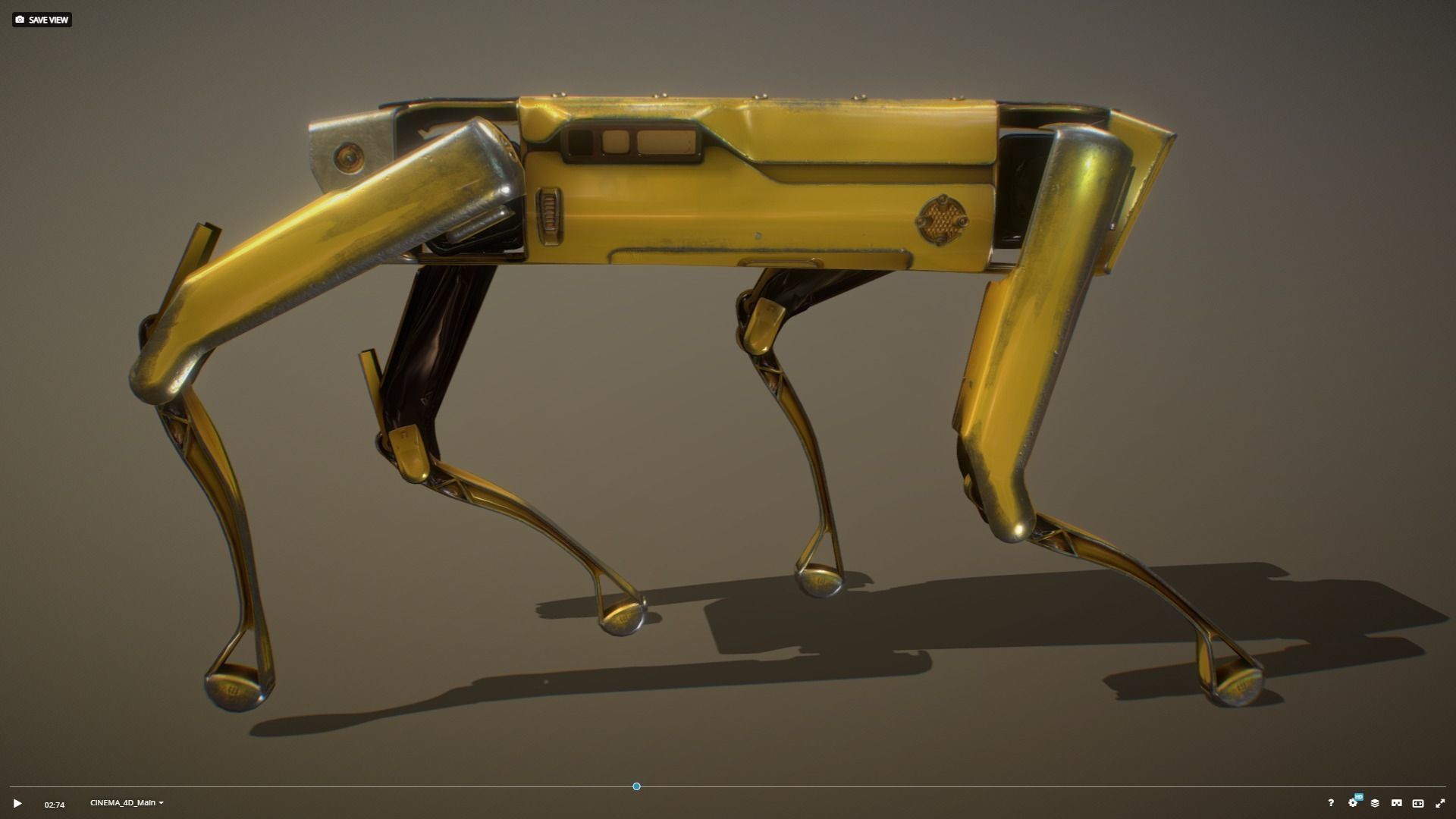 3D model Boston Dynamics Spot Robot Rigged and animation walk VR / AR ...