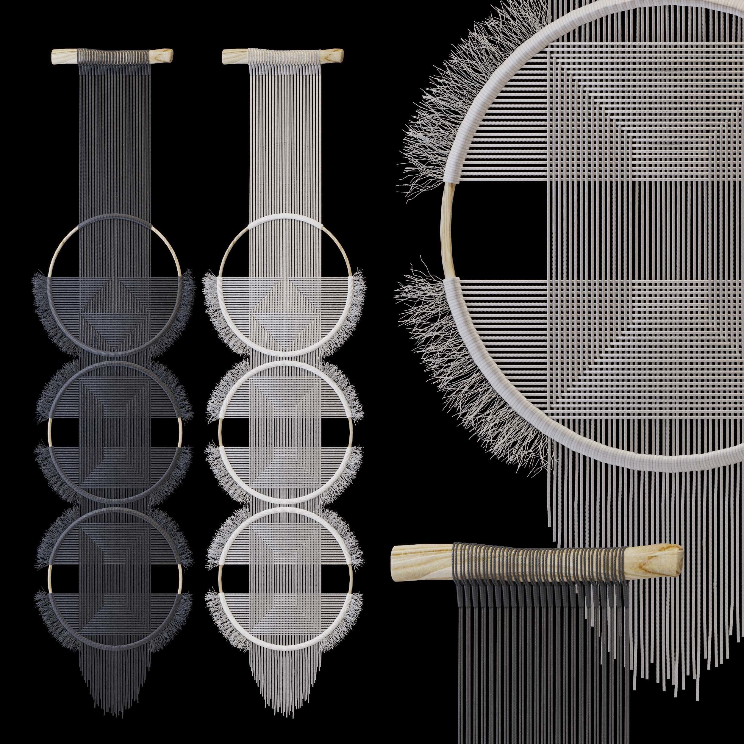 Macrame wall decor 3D model | CGTrader