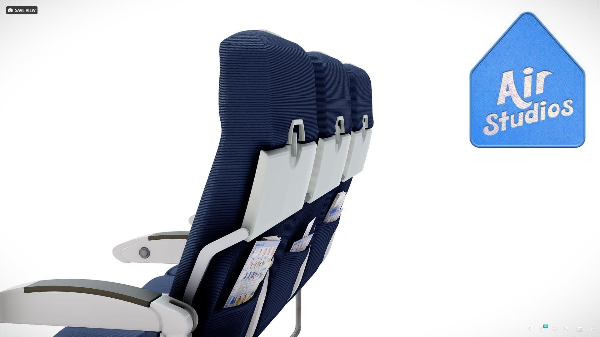 Airplane Cabin Seats 3D model | CGTrader
