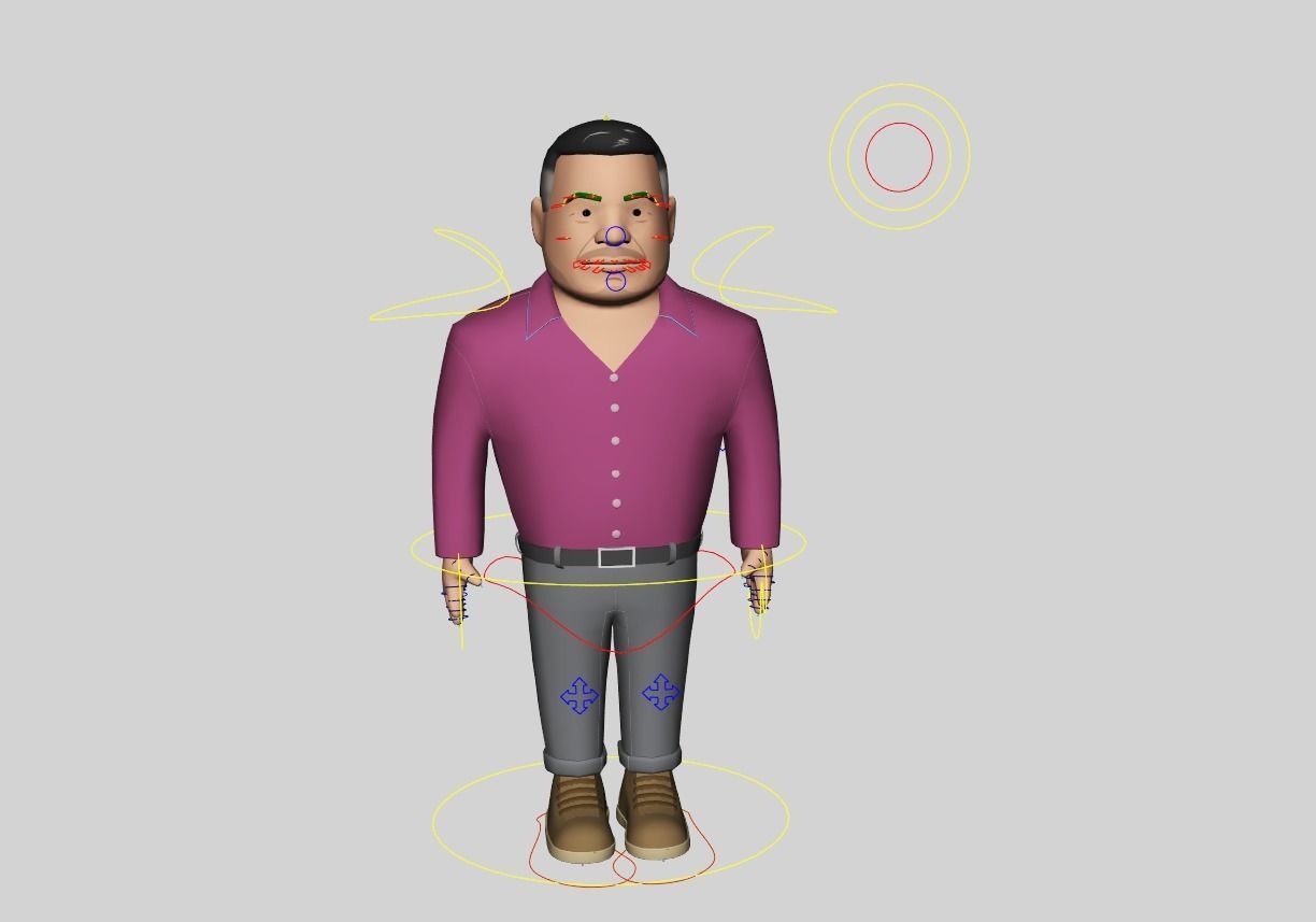 Cartoon Style male teacher rigged 3D model rigged | CGTrader