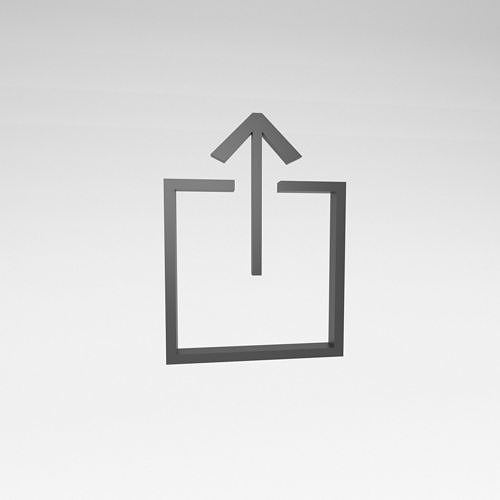 3D model IOS Upload Symbol v1 001 VR / AR / low-poly | CGTrader
