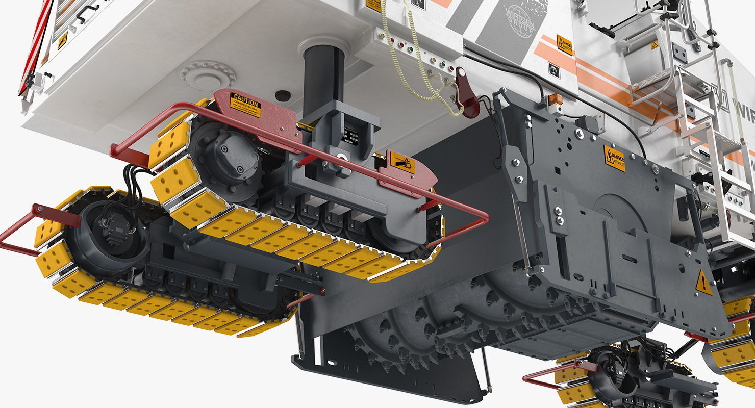 Wirtgen W2000 Asphalt Milling Machine Rigged 3D model rigged | CGTrader