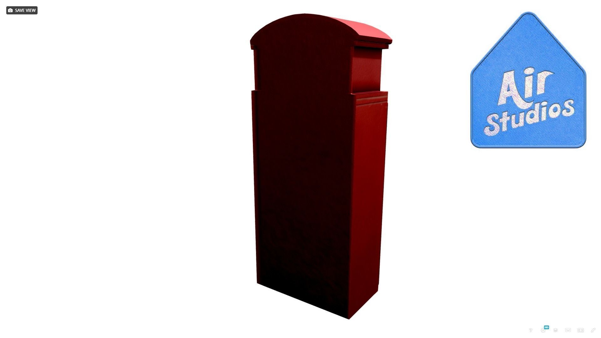 3D model English Phone Booth - Key Holder Box VR / AR / low-poly | CGTrader