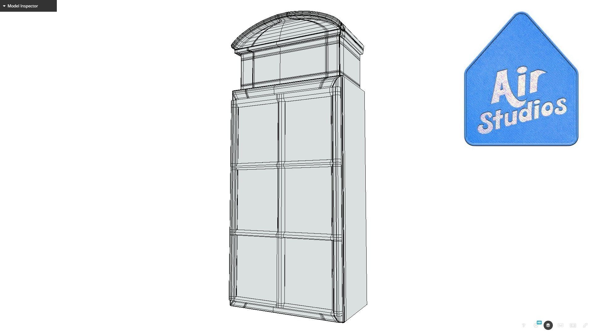 3D model English Phone Booth - Key Holder Box VR / AR / low-poly | CGTrader