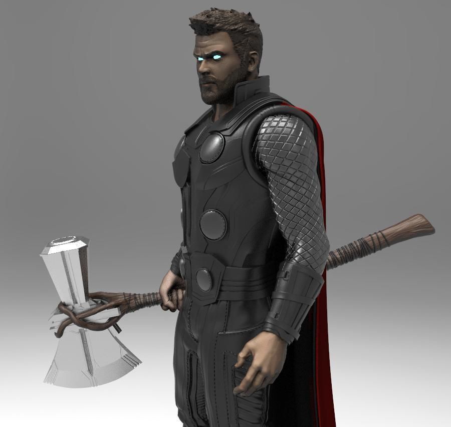 Thor from Infinity War statue 3D Print Ready 3D model 3D printable ...