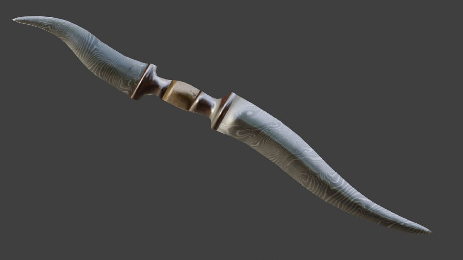 Haladie sword with wooden handle 3D model | CGTrader