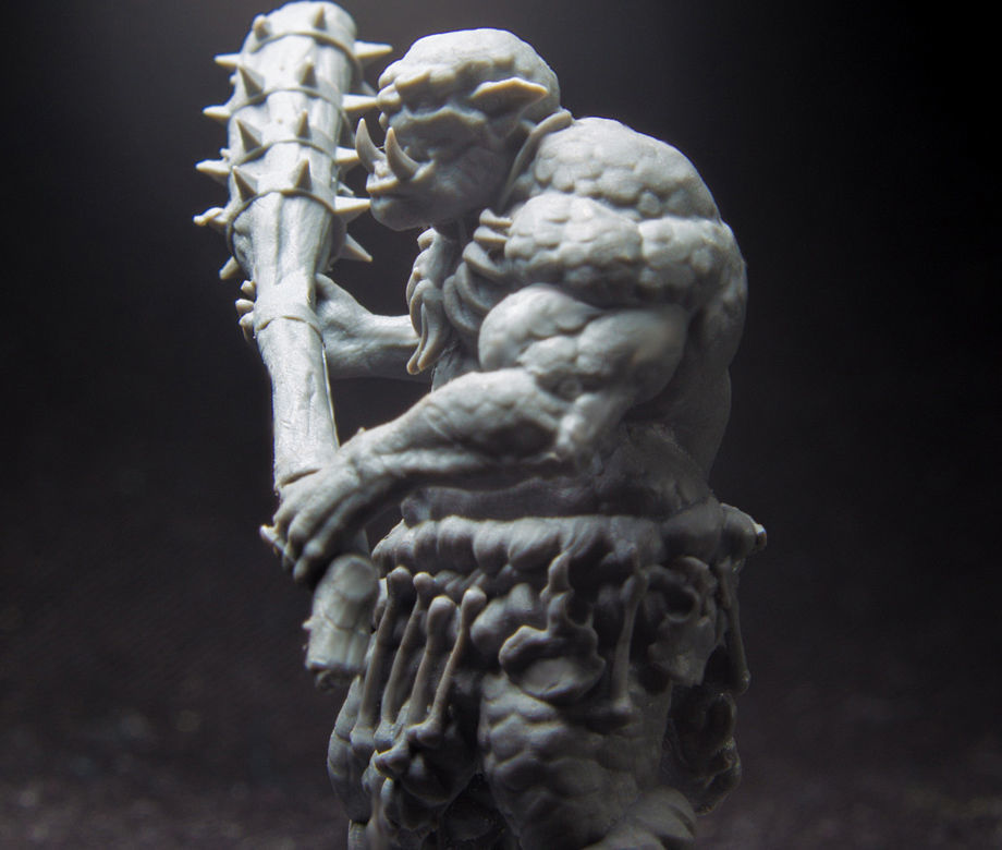 Ogr ogr miniature figure holding weapon 3D model 3D printable | CGTrader