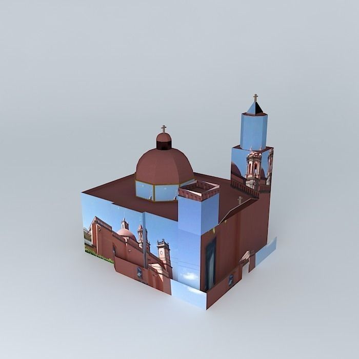 Sanctuary model building with dome on top 3D model | CGTrader