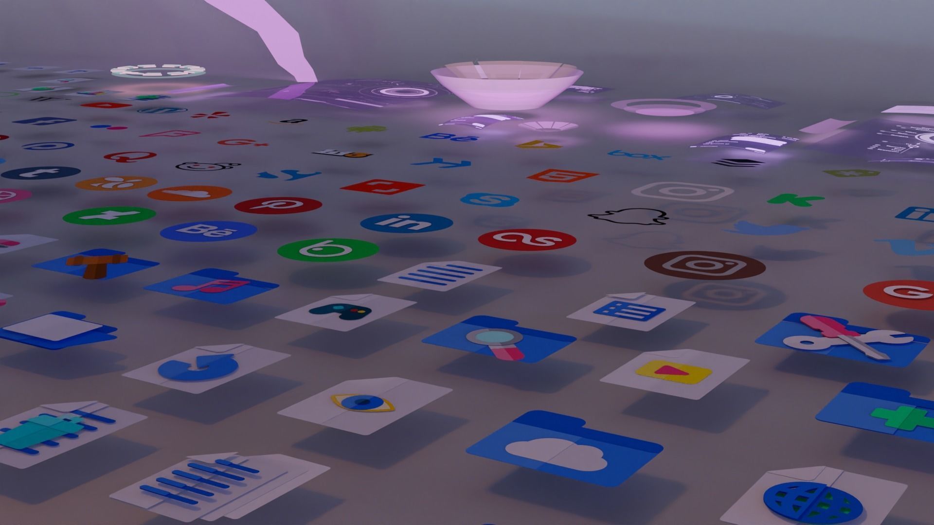 Hologram and Icon pack free 3D model | CGTrader