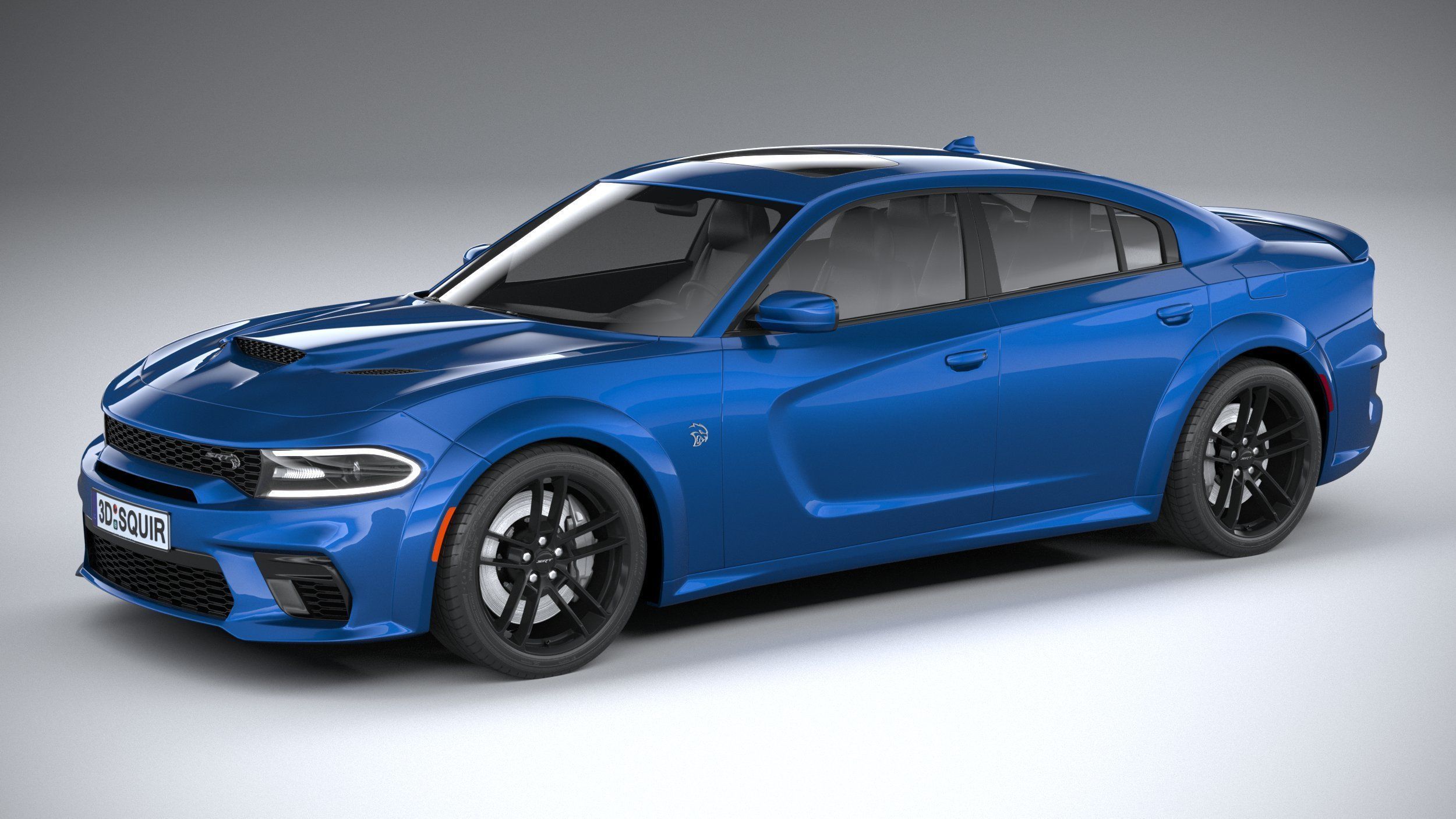 3D Model Dodge Charger SRT Hellcat Widebody 2020