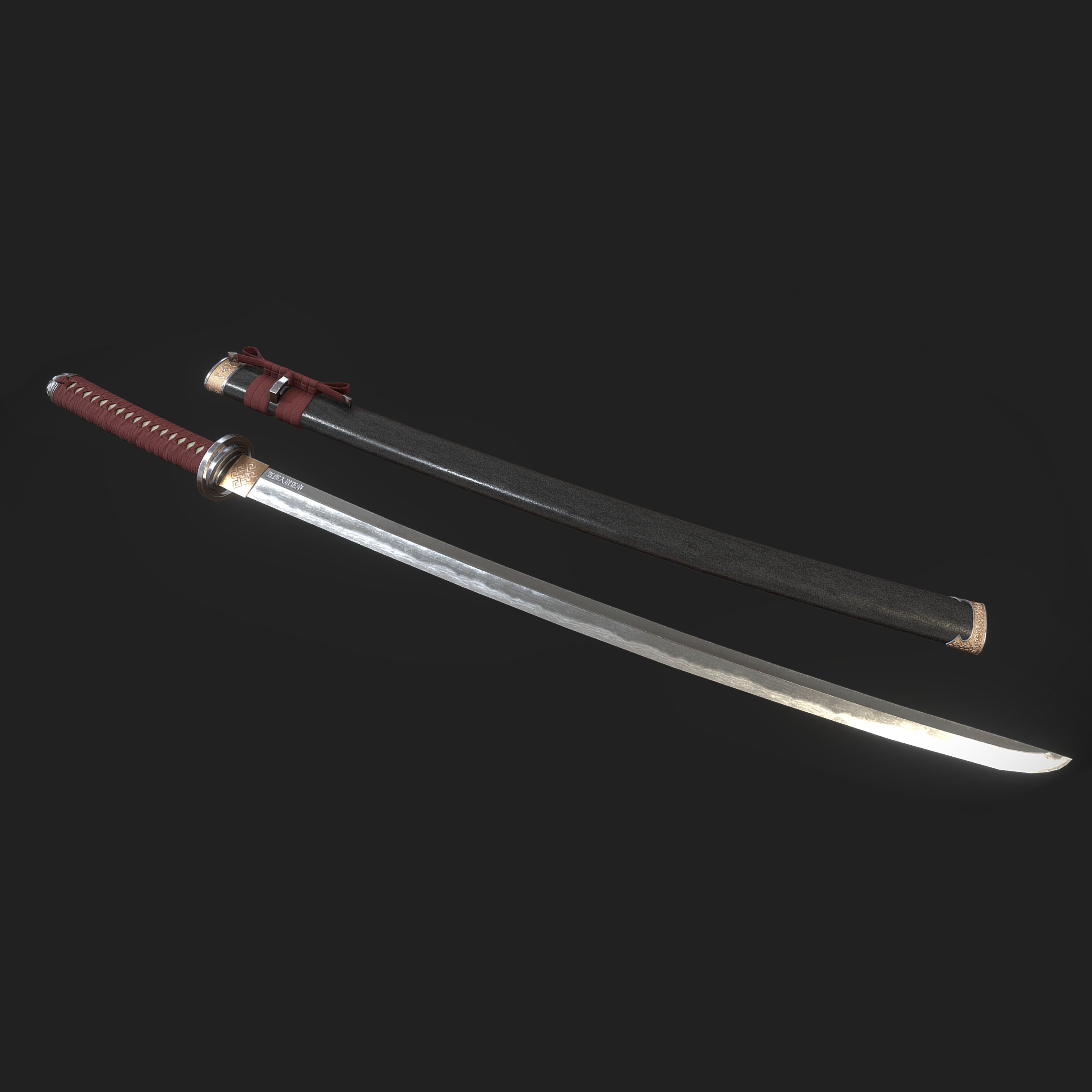 3D model Katana Samurai Sword - Honjo Masamune - Realistic Weapon VR ...