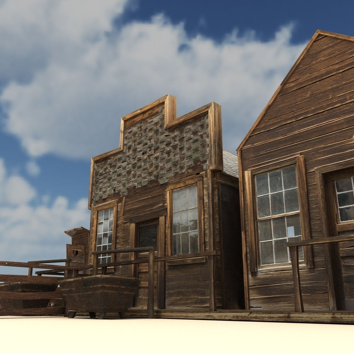 3D model Low Poly Wild West Buildings VR / AR / low-poly | CGTrader