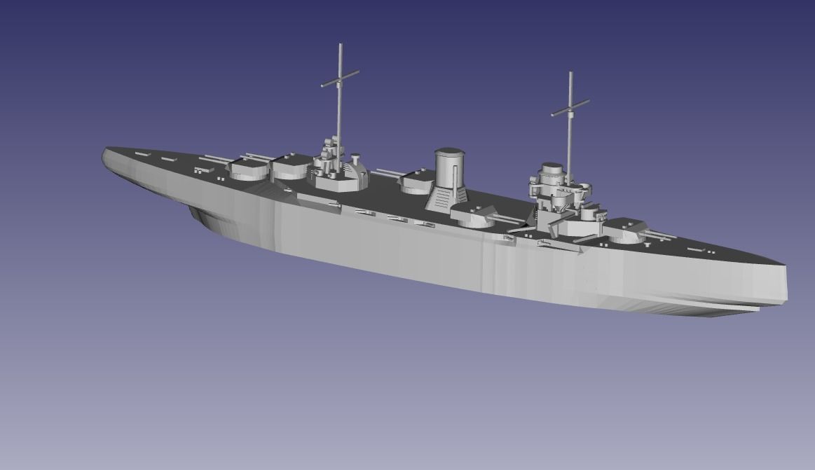 SMS Moltke 3D model 3D printable | CGTrader