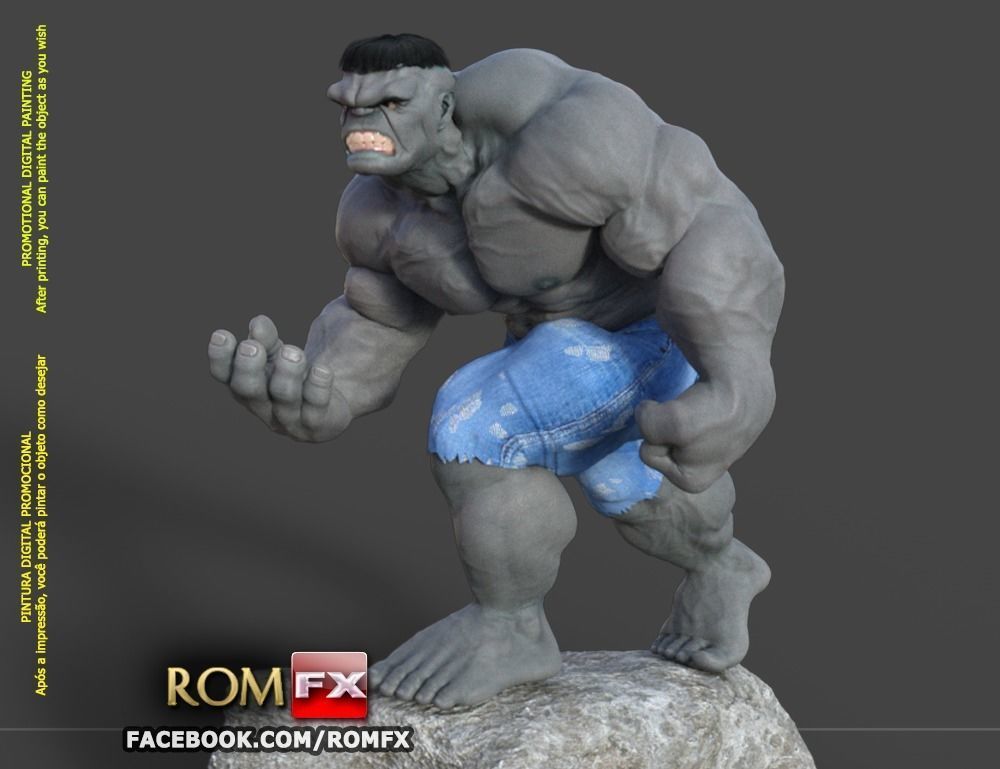 Grey Hulk Figure Printable 3D model 3D printable | CGTrader
