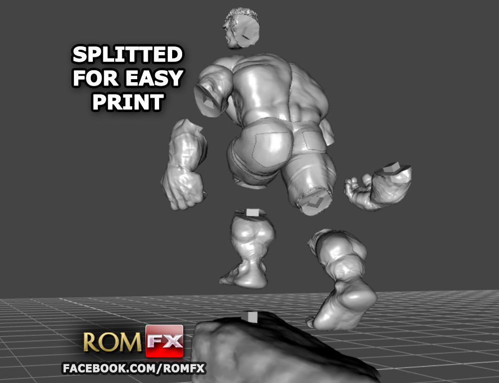 Grey Hulk Figure Printable 3D model 3D printable | CGTrader