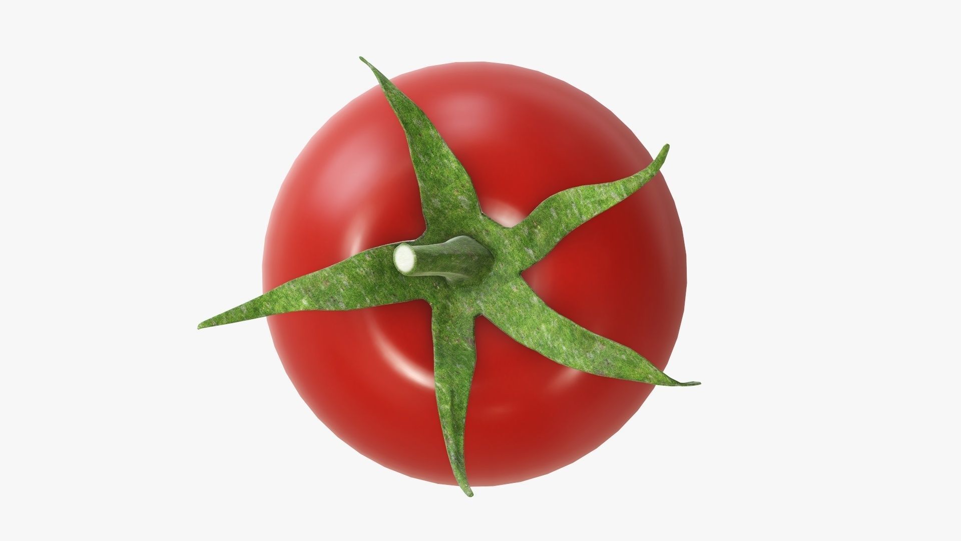 Tomato cherry red single small with pedicel sepal 3D model | CGTrader