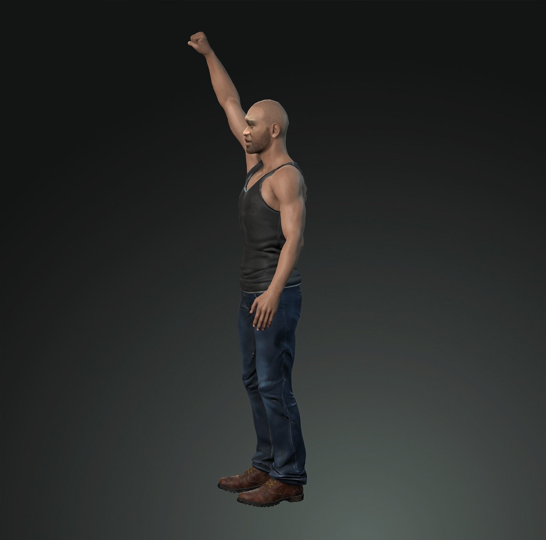 George Floyd rigged 3D model animated rigged | CGTrader