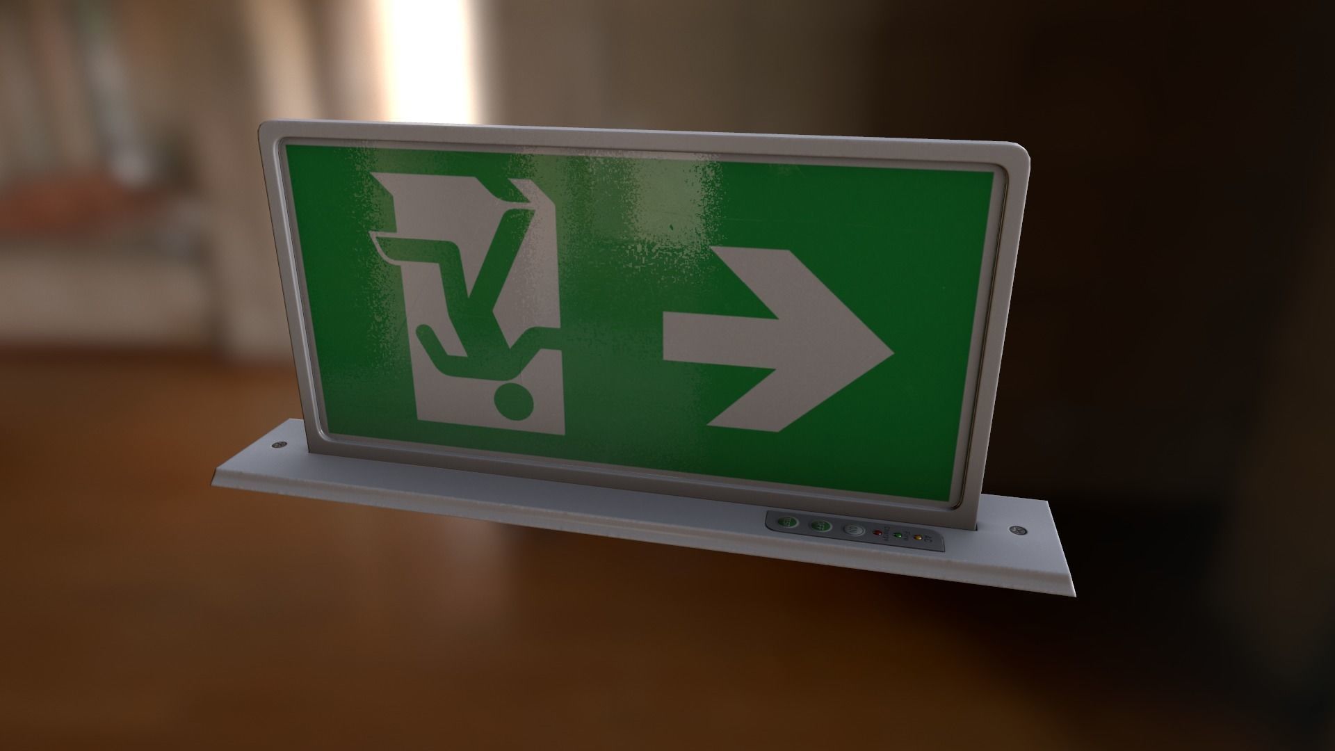 3D model Emergency Exit Indicator VR / AR / low-poly | CGTrader