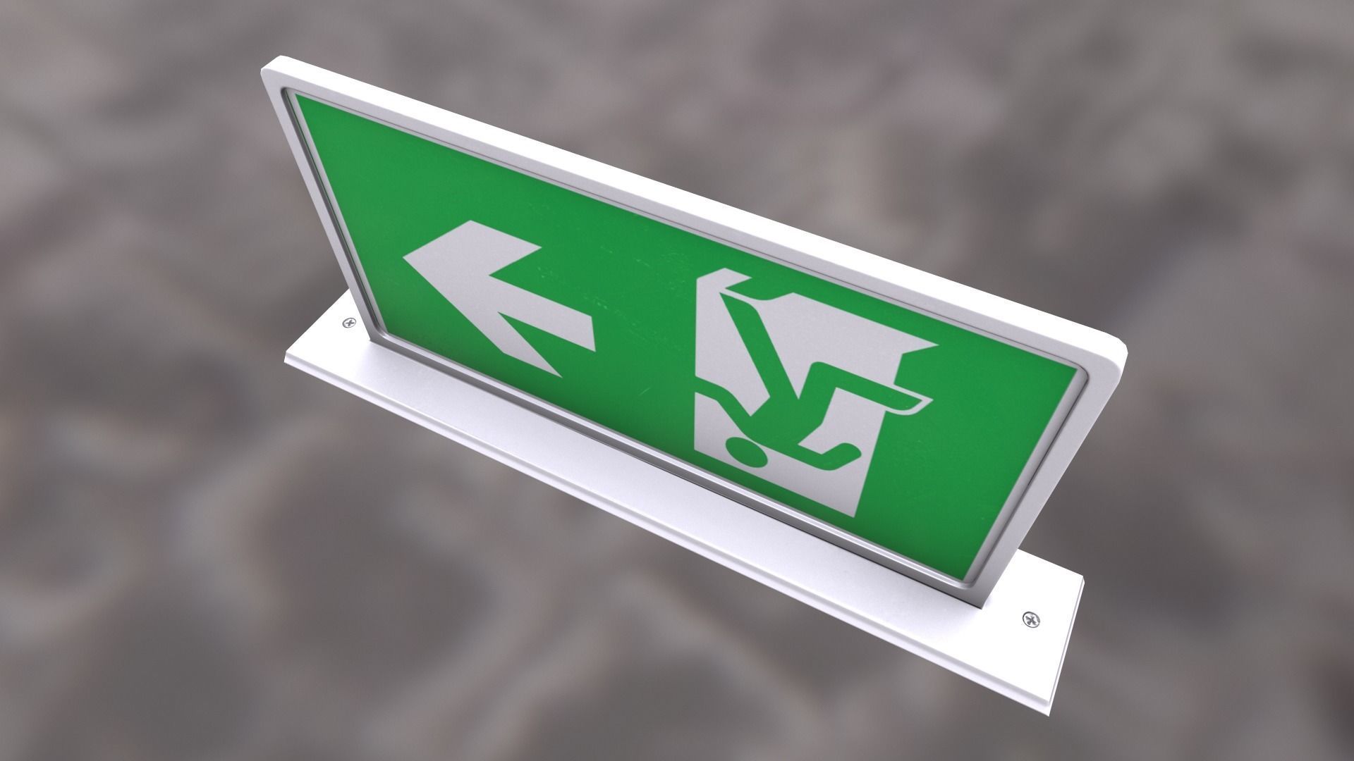 3D model Emergency Exit Indicator VR / AR / low-poly | CGTrader