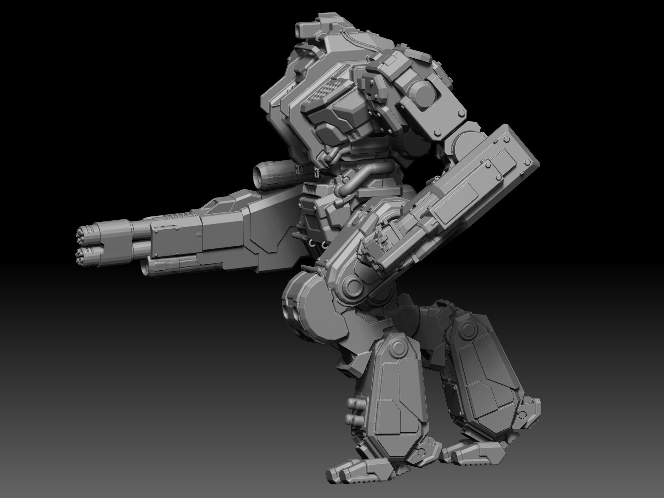 Mecha armored robot 3D model 3D printable | CGTrader