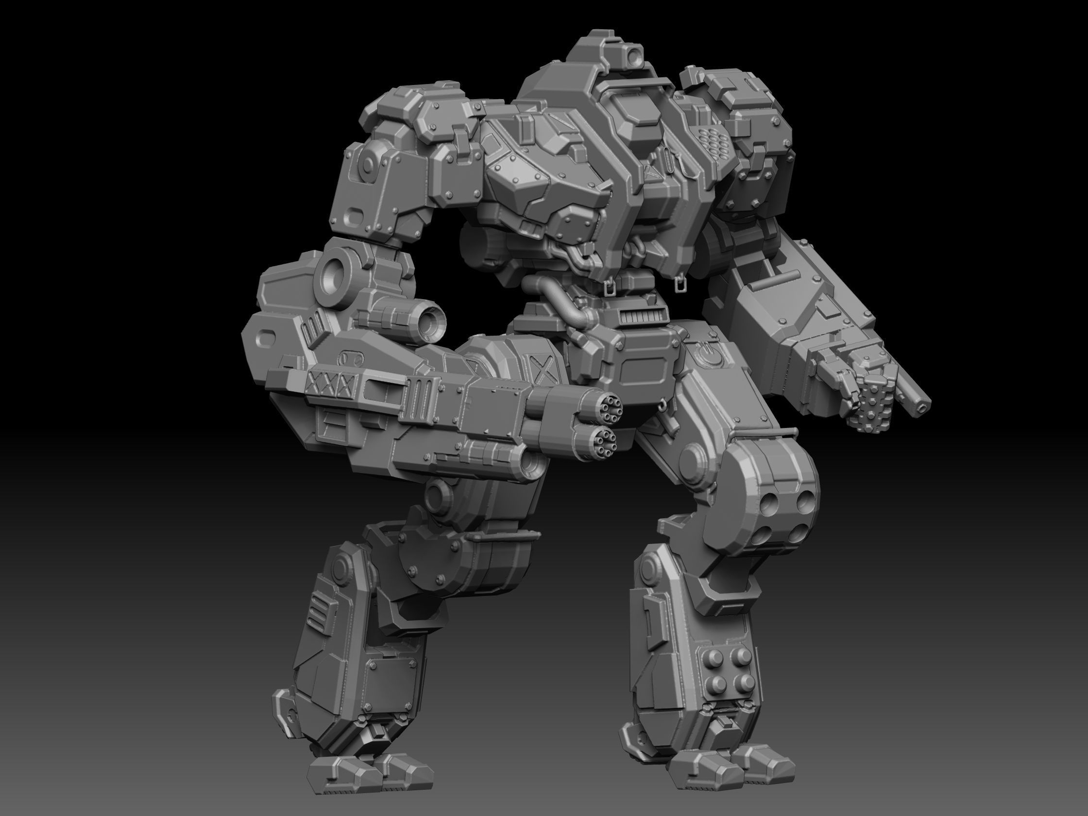 Mecha armored robot 3D model 3D printable | CGTrader