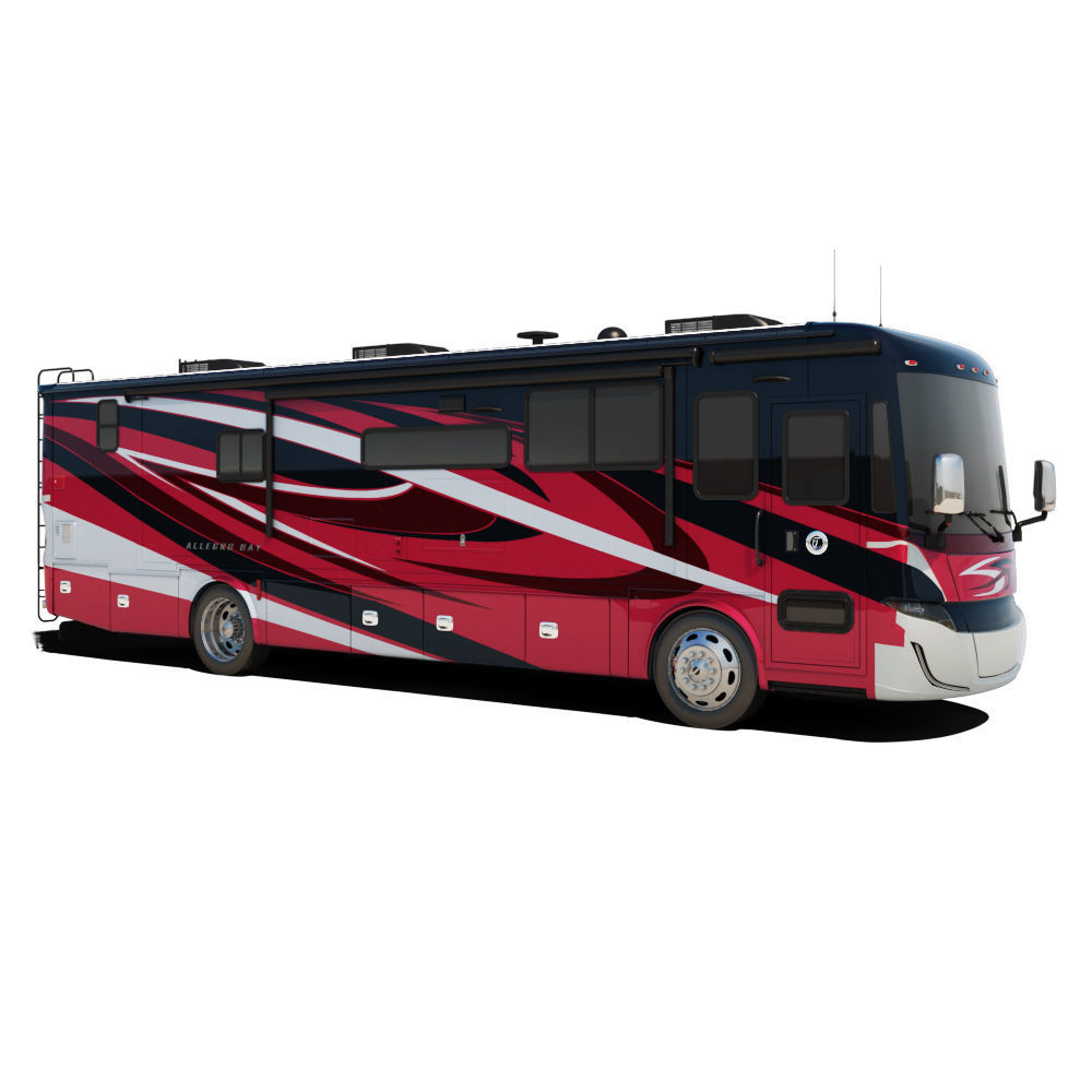 Recreational Vehicle Red 3D model | CGTrader